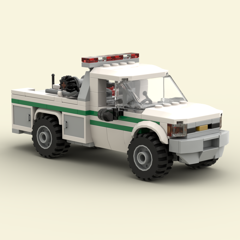LEGO MOC Forest Fire Service Light Brush Truck - Type 7 by Wacky | Rebrickable - Build with LEGO
