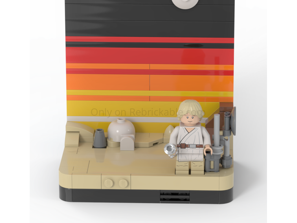 Lego Moc Luke Sunset Diorama By Kiwi Bricks Rebrickable Build With Lego