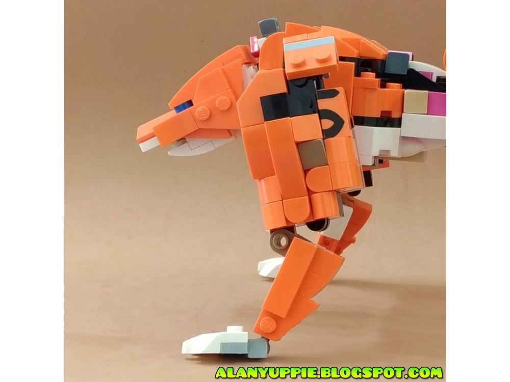 Lego Moc Transformer Tiger Using Creator Set 31129 Majestic Tiger By