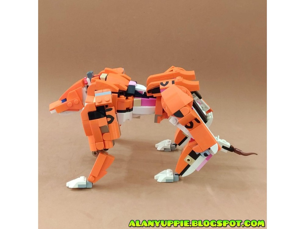 Lego Moc Transformer Tiger Using Creator Set 31129 Majestic Tiger By