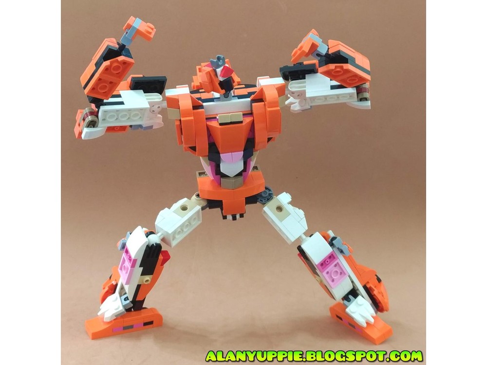 Lego Moc Transformer Tiger Using Creator Set 31129 Majestic Tiger By