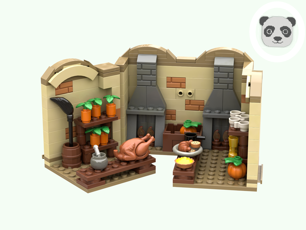LEGO MOC HP Castle - House Elf Kitchen by Pandabrickable | Rebrickable ...