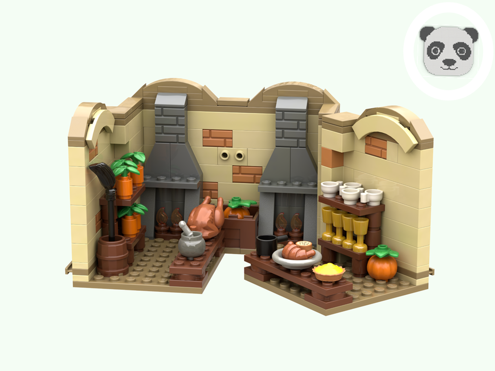 LEGO MOC HP Castle - House Elf Kitchen by Pandabrickable | Rebrickable ...