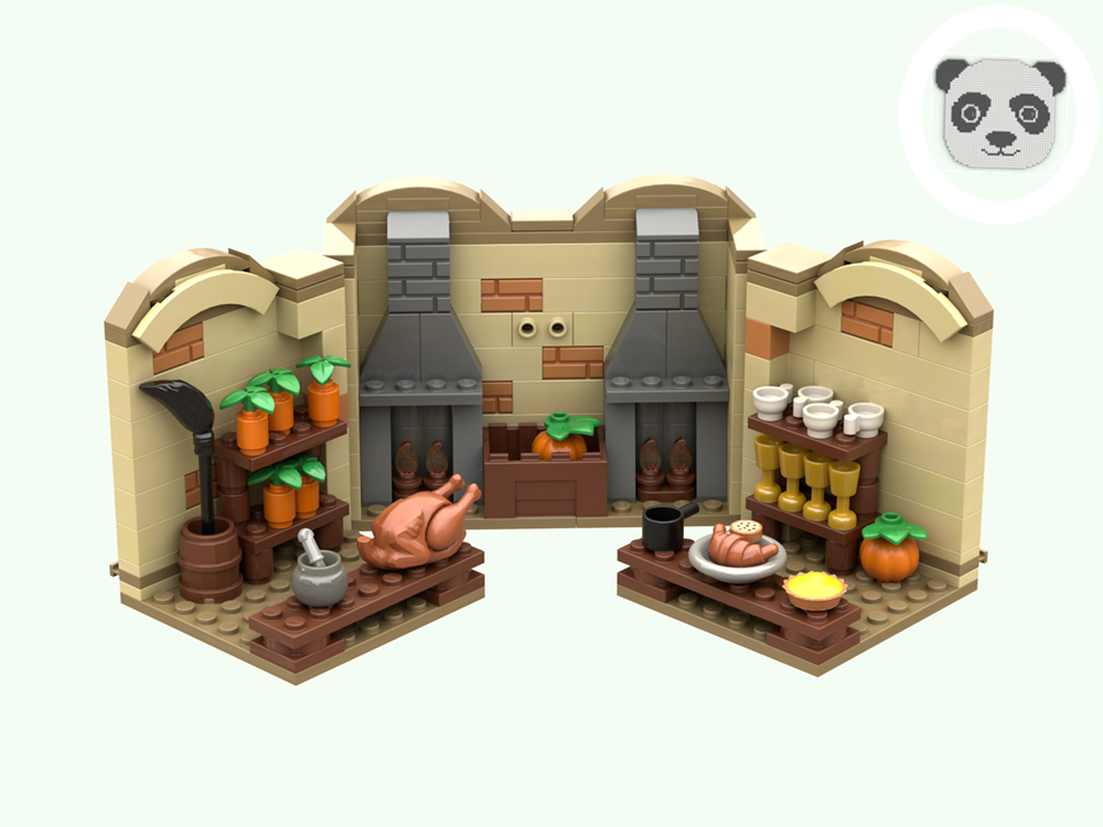 LEGO MOC HP Castle - House Elf Kitchen by Pandabrickable | Rebrickable ...