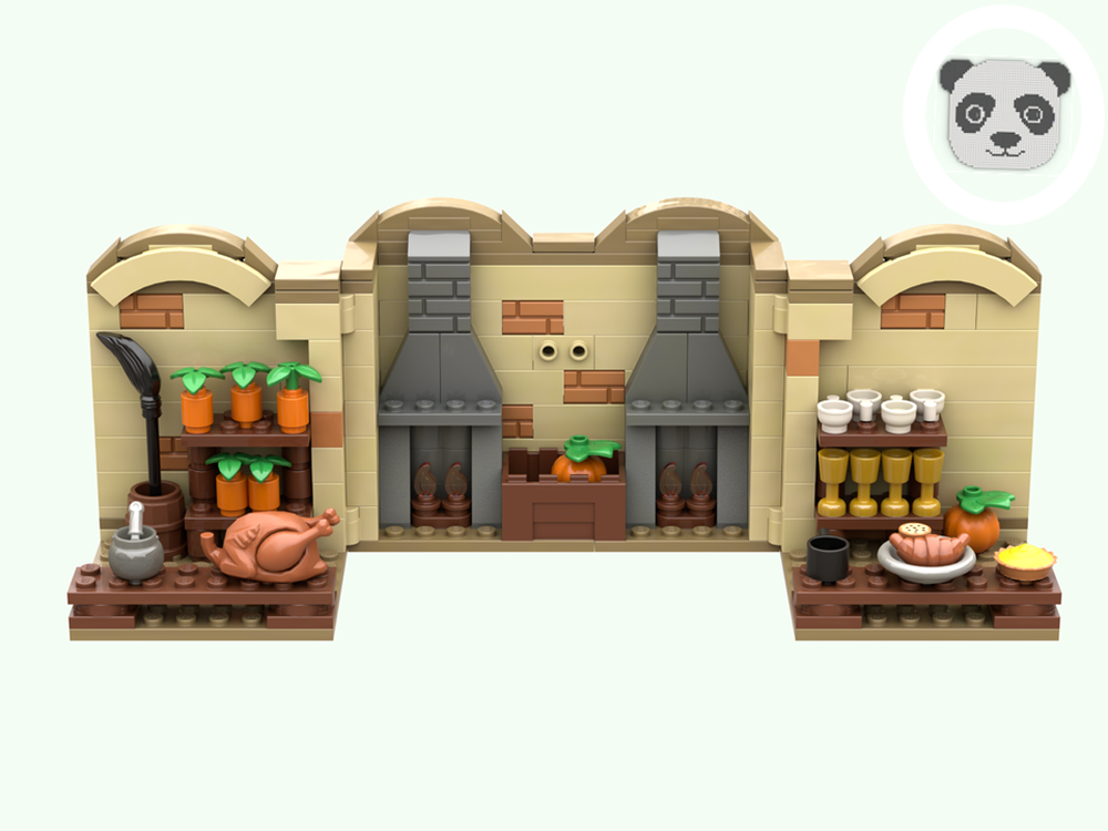 LEGO MOC HP Castle - House Elf Kitchen by Pandabrickable | Rebrickable ...
