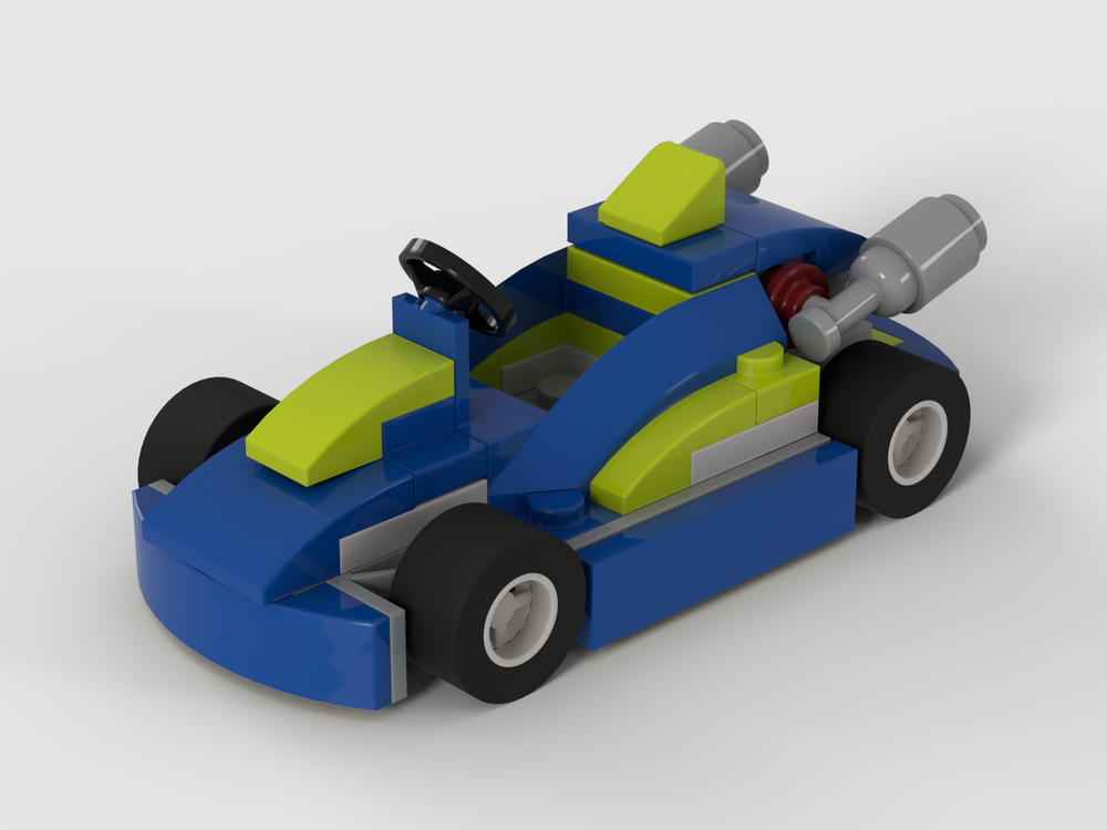 LEGO MOC Dual Exhaust Go-Kart (Blue and Lime) by Welsh Dynasty Builds ...