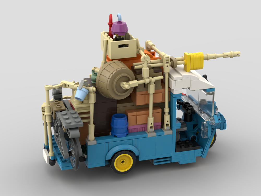 Lego Moc Totoro Moving Tricycle Truck By Ortwin Rebrickable Build