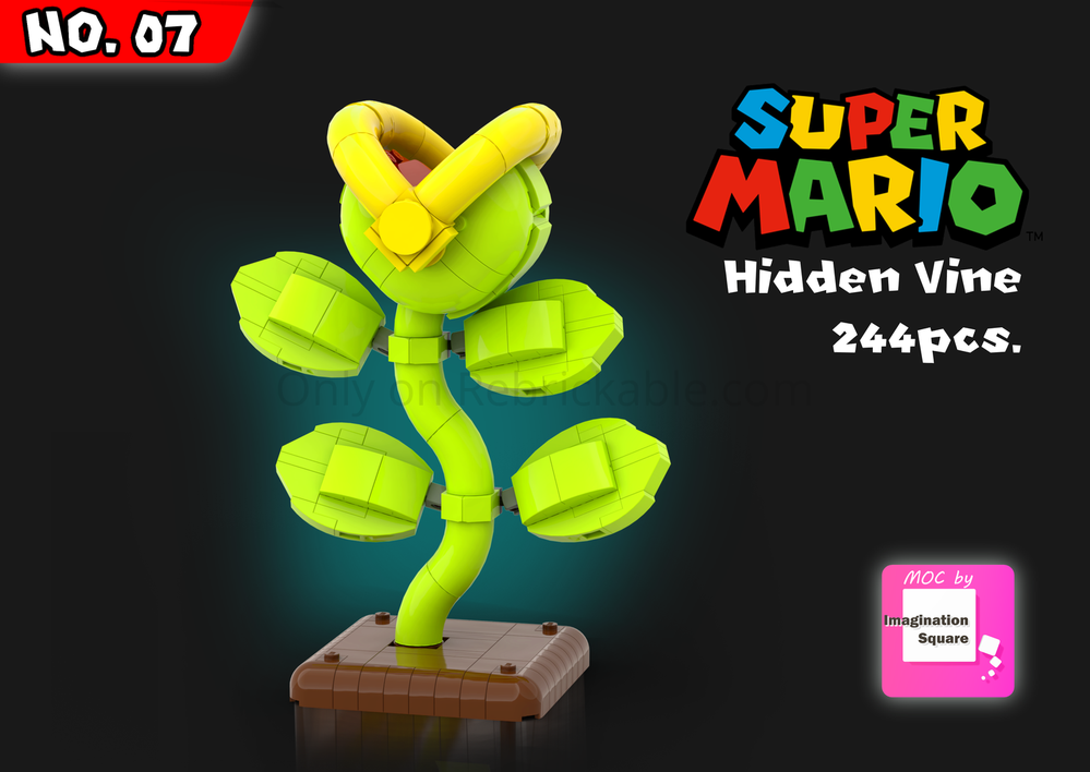 LEGO MOC Hidden Vine desk ornament - Display Figure - Super Mario Bros ...