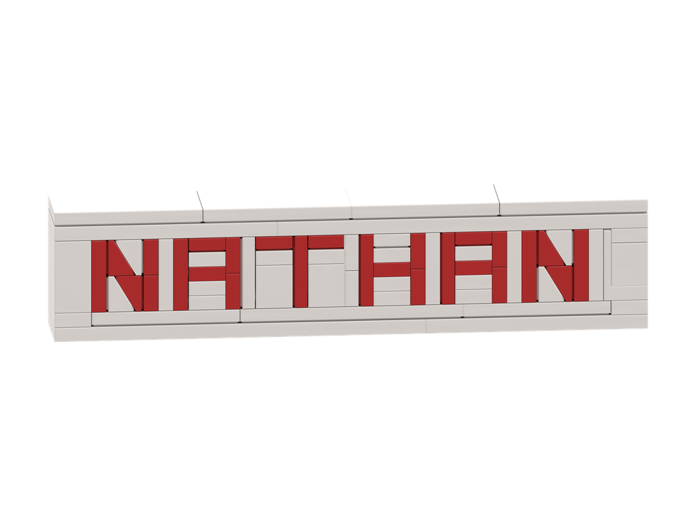 LEGO MOC SNOT Name Sign - Nathan by ZTBricks | Rebrickable - Build with ...