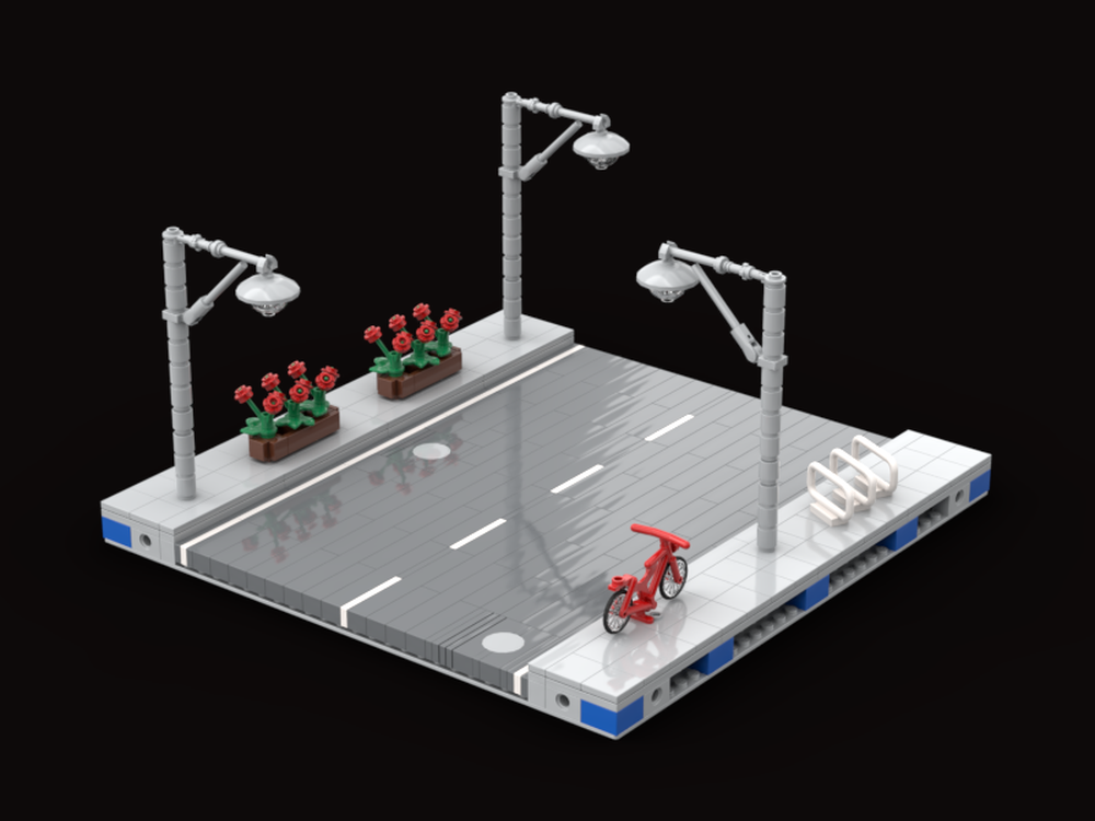 LEGO MOC straight road by BrickArchitects | Rebrickable - Build with LEGO