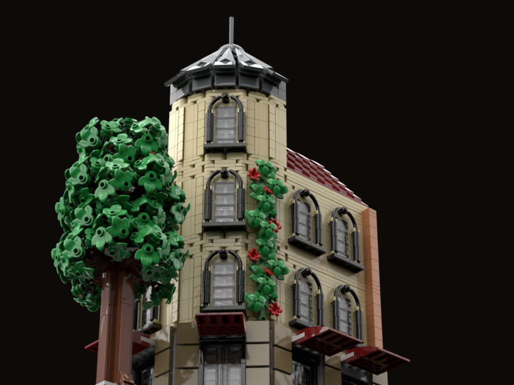 Lego Moc Cafe Corner By Brickarchitects Rebrickable Build With Lego