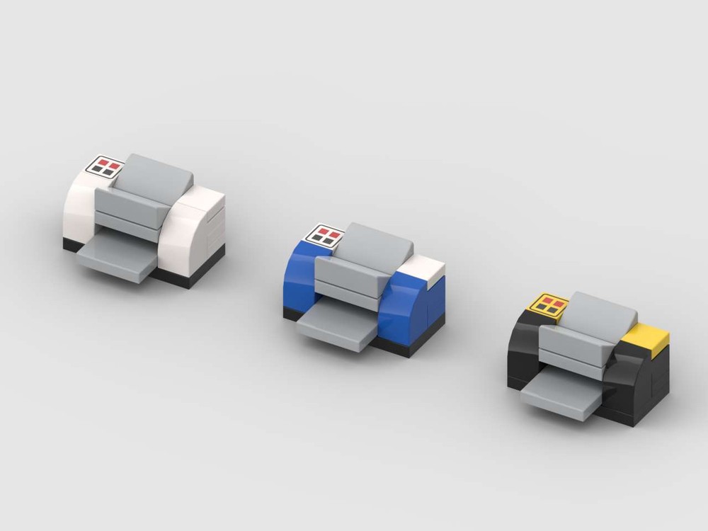 LEGO MOC Printer mini Desk by MarkMOC71 | Rebrickable - Build with LEGO