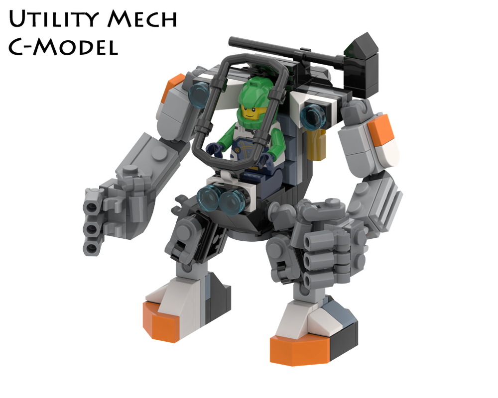 Lego Moc Utility Mech By Mecherror Rebrickable Build With Lego