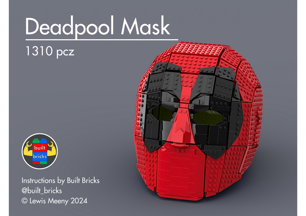 LEGO MOC Wearable Deadpool Mask by built_bricks | Rebrickable - Build ...