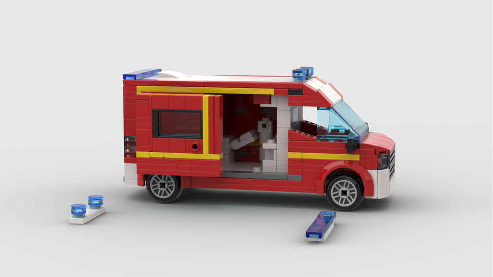 Lego Moc Ambulance Vsav Renault Master By Ccffpt Rebrickable Build