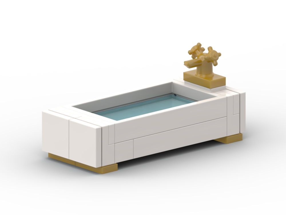 LEGO MOC Bathtub - Minifig Scaled by RYO Furniture Designs ...