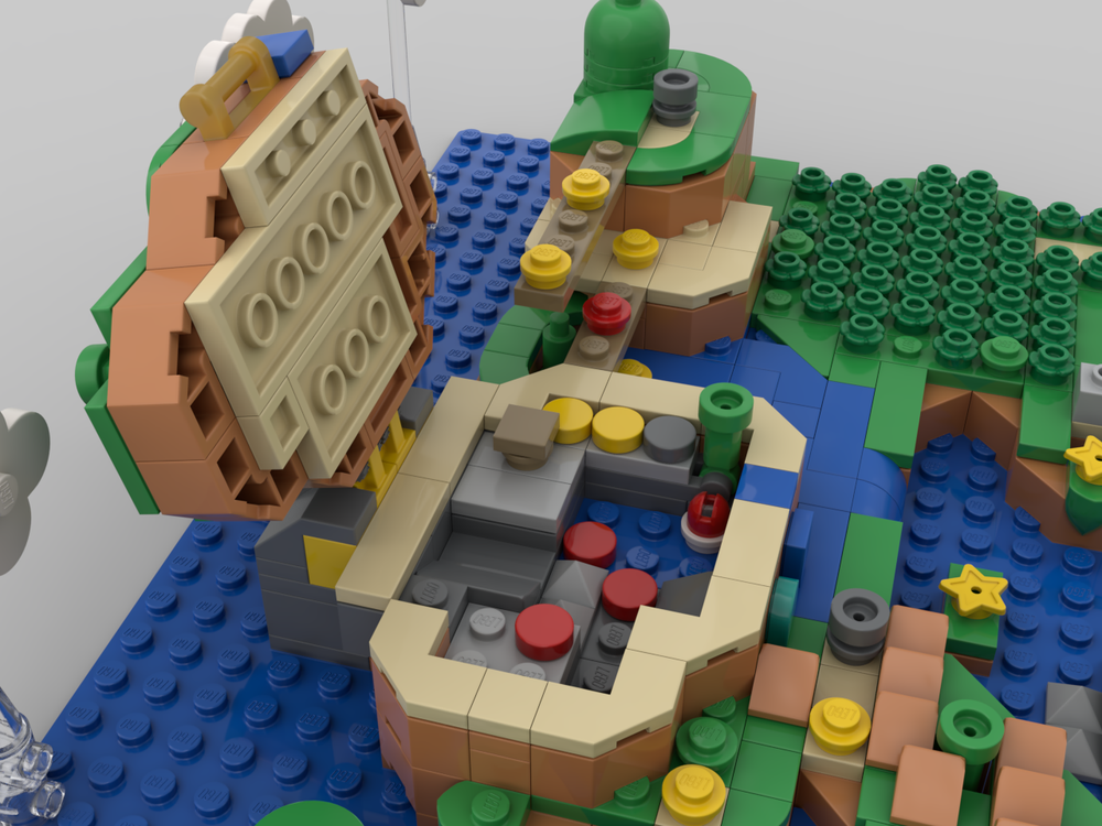Lego Moc Super Mario World Dinosaur Land Map By Super Brick Dude