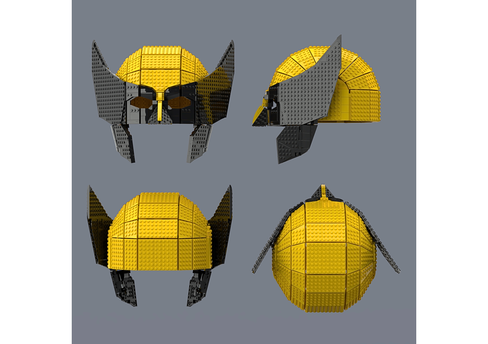 LEGO MOC Wearable Wolverine Cowl by built_bricks | Rebrickable - Build ...