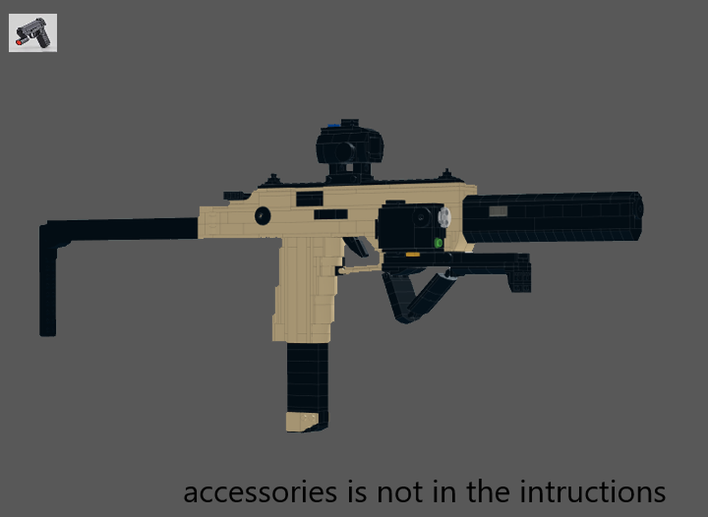 LEGO MOC-191477 9mm smg (tan) by CSLOMI__BRICKS | Rebrickable - Build ...