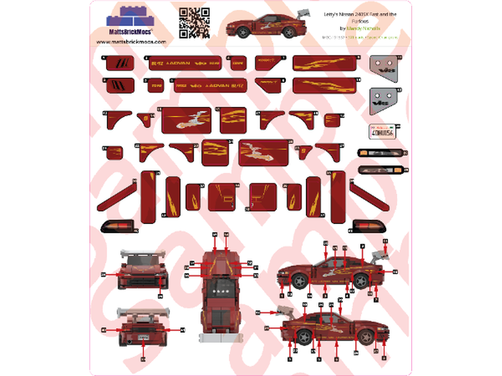 LEGO MOC Letty's Nissan 240SX Fast and the Furious by Mandy Nicholls ...