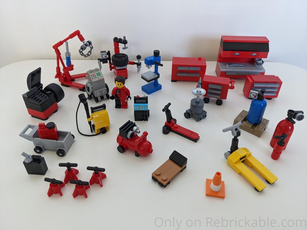 LEGO MOC Speed Champions mechanic and garage equipment collection by ...