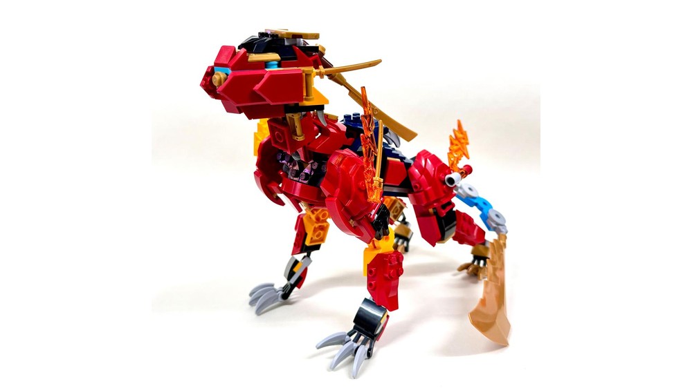 LEGO MOC Ninjago 71808 Kai's Elemental Fire Wolf / Wolf Mech / Horizon ...