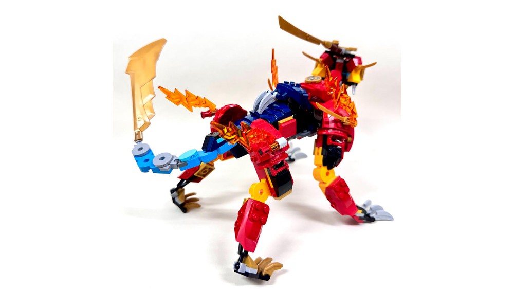 LEGO MOC Ninjago 71808 Kai's Elemental Fire Wolf / Wolf Mech / Horizon ...