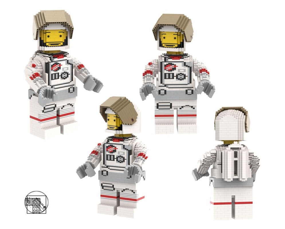 LEGO MOC Maxi figure Astronaut by Bricksculpture.net | Rebrickable ...