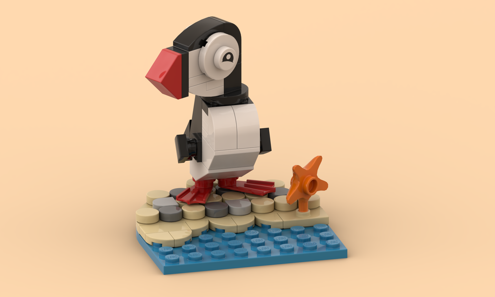LEGO MOC Puffin (Fratercula Arctica) - Funny microscale pop version by ...