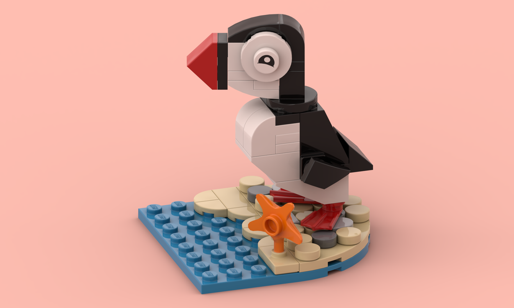 LEGO MOC Puffin (Fratercula Arctica) - Funny microscale pop version by ...