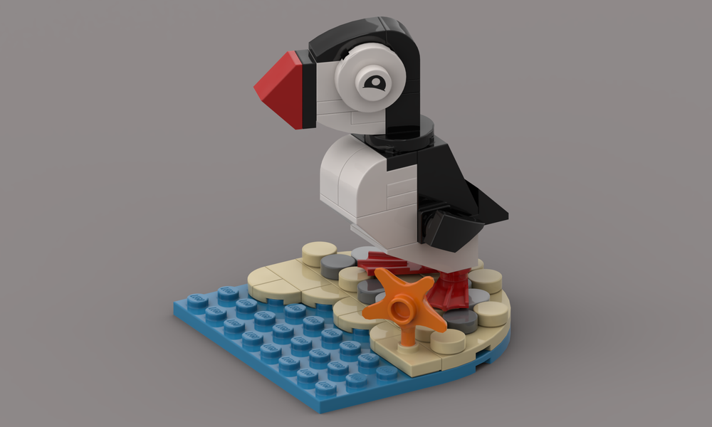 LEGO MOC Puffin (Fratercula Arctica) - Funny microscale pop version by ...