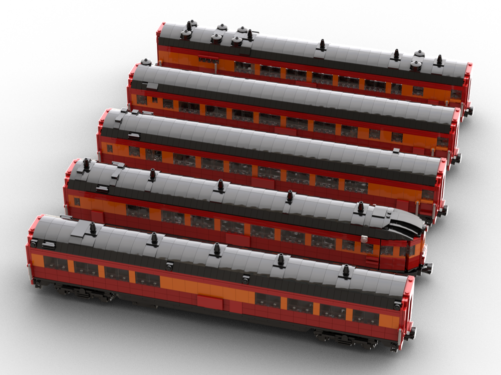 LEGO MOC 1:48 Southern Pacific “Daylight” Five Car Set by NonsenseWars ...