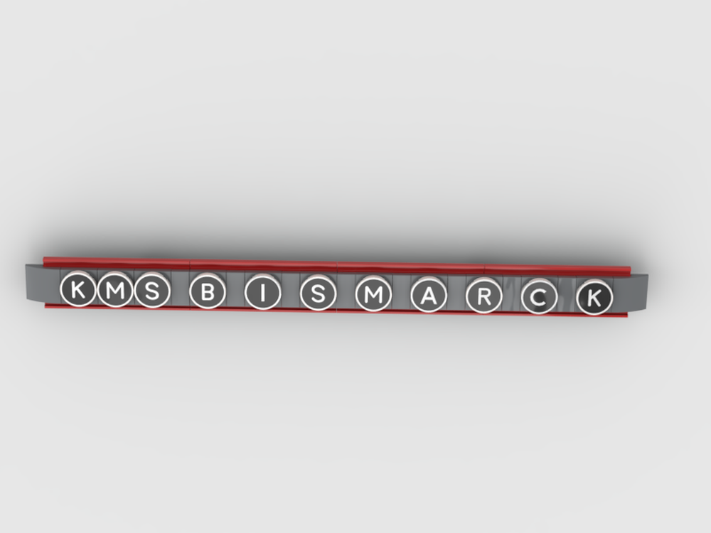 LEGO MOC KMS Bismarck Nameplate by trackpads | Rebrickable - Build with ...