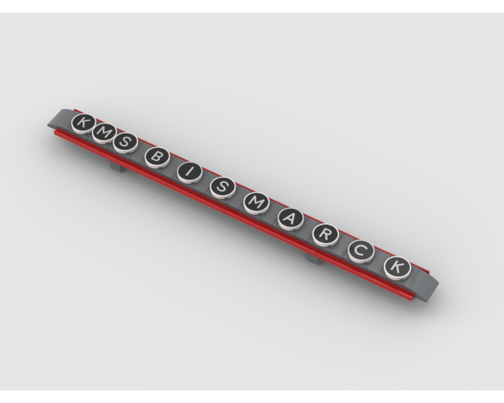 LEGO MOC KMS Bismarck Nameplate by trackpads | Rebrickable - Build with ...