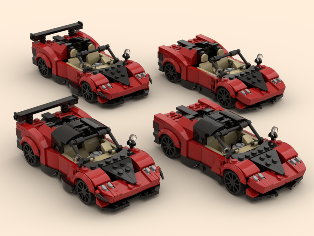LEGO MOC Pagani Huayra 4in1 by Xayabricks | Rebrickable - Build with LEGO