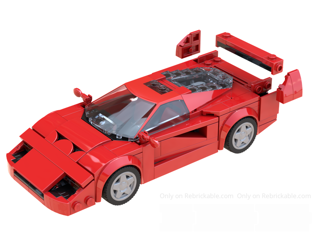 LEGO MOC Ferrari F40 Supercar - Corrected Rear Wing by VoidSerpent ...