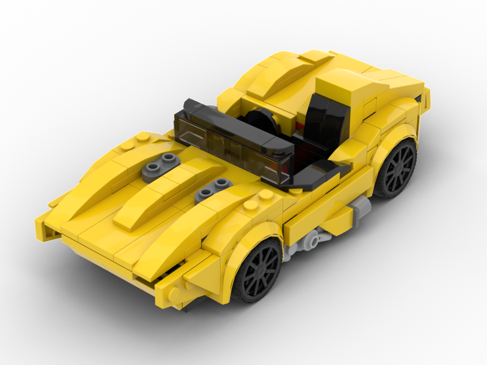 LEGO MOC Corvette Stingray Yellow by Cegeha Elbe | Rebrickable - Build ...