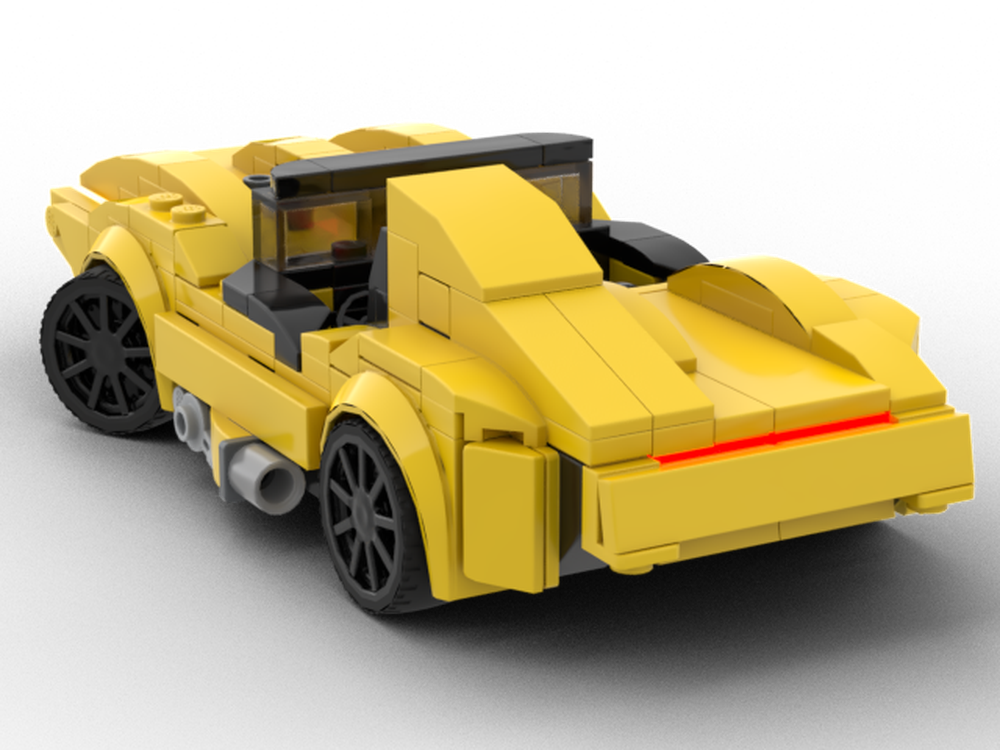 LEGO MOC Corvette Stingray Yellow by Cegeha Elbe | Rebrickable - Build ...