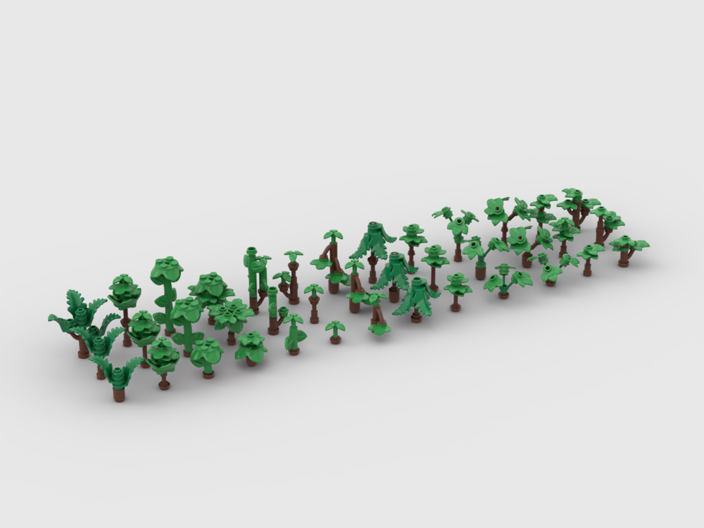 LEGO MOC Mini Scale Trees Pack #2 (39 Designs) by gabizon | Rebrickable ...