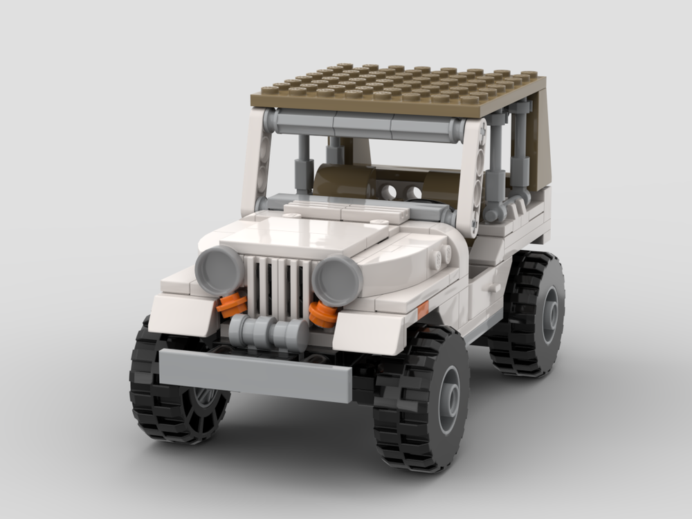 LEGO MOC Jeep CJ white by cocoacao | Rebrickable - Build with LEGO