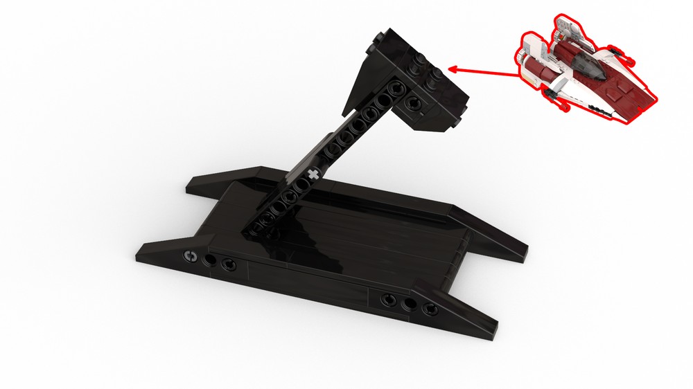 LEGO MOC Stand for 2bricks A-wing (And other small ships by 2bricks ...