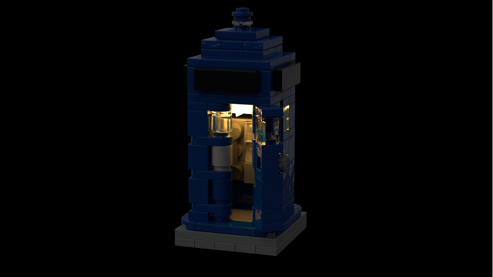 Lego Moc Mini Tardis By Lustyargonian Rebrickable Build With Lego