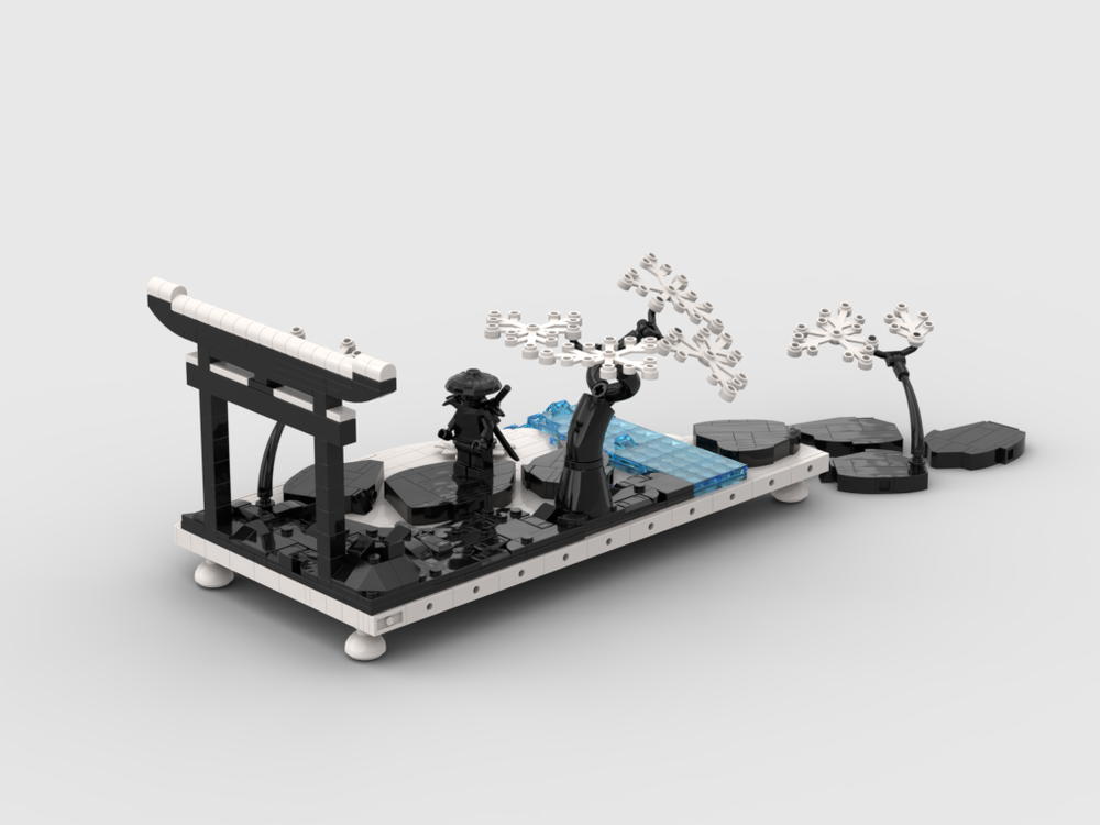 LEGO MOC Samurai Diorama - Black & White by gabizon | Rebrickable ...