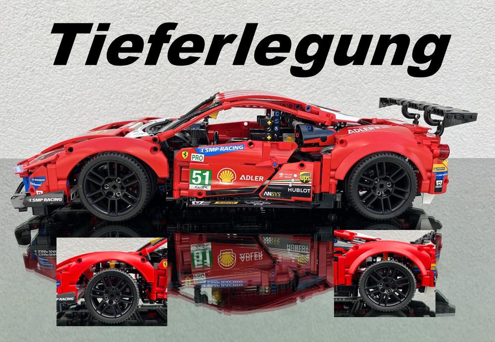 LEGO MOC Tieferlegung Lowering passend für LEGO® 42125 Ferrari 488 GTE ...