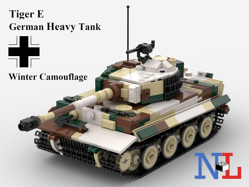 LEGO MOC WW2 Tiger E German Tank V2 Winter by NLBricks | Rebrickable ...