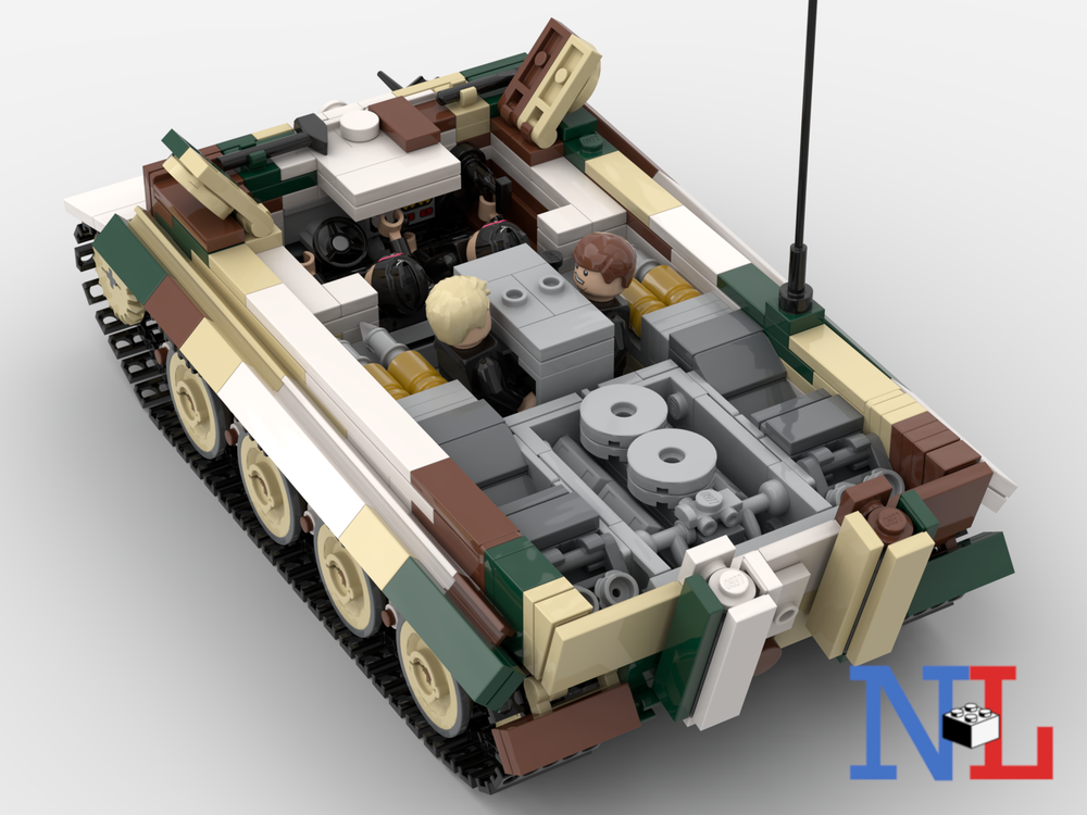 Lego Moc Ww2 Tiger E German Tank V2 Winter By Nlbricks Rebrickable