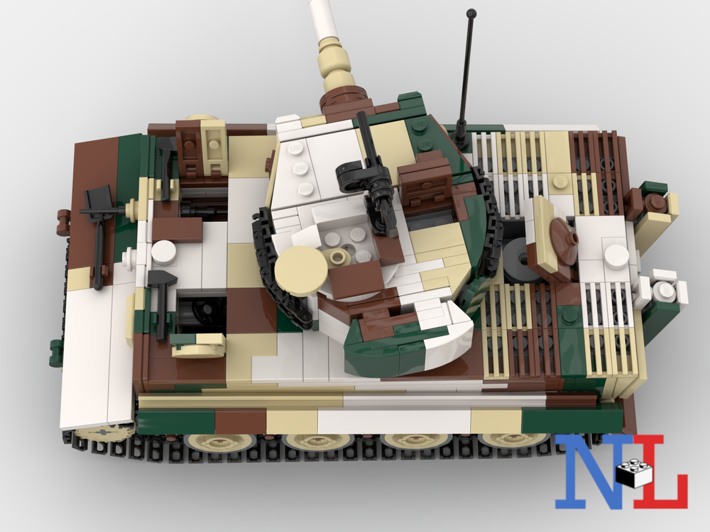 Lego Moc Ww2 Tiger E German Tank V2 Winter By Nlbricks Rebrickable