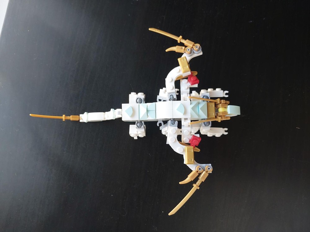 Lego Moc Giant Ice Dragon By Thatguy100 Rebrickable Build With Lego