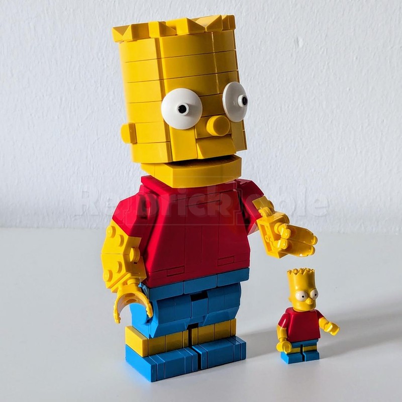 LEGO MOC Upscaled Bart Simpson Mini Figure in 3:1 by williweb ...
