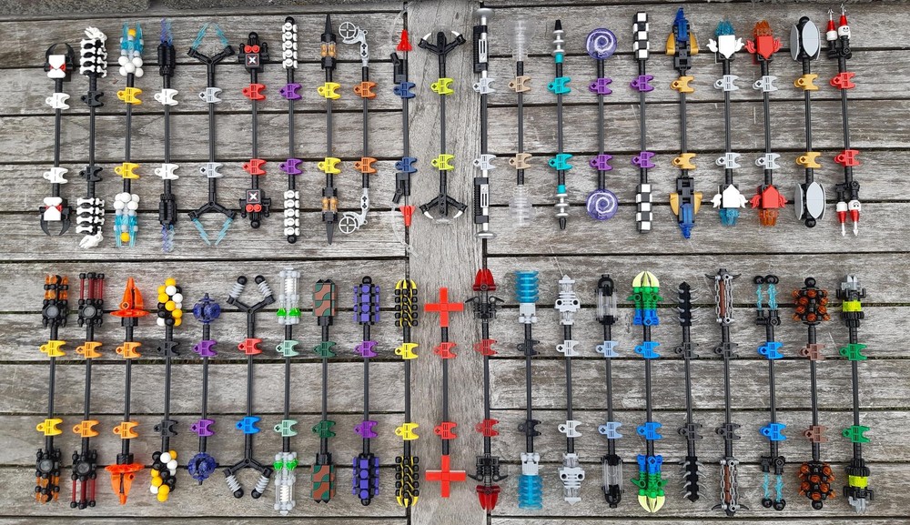 LEGO MOC All 42 Rahkshi staffs by BenjaminsBay | Rebrickable - Build ...